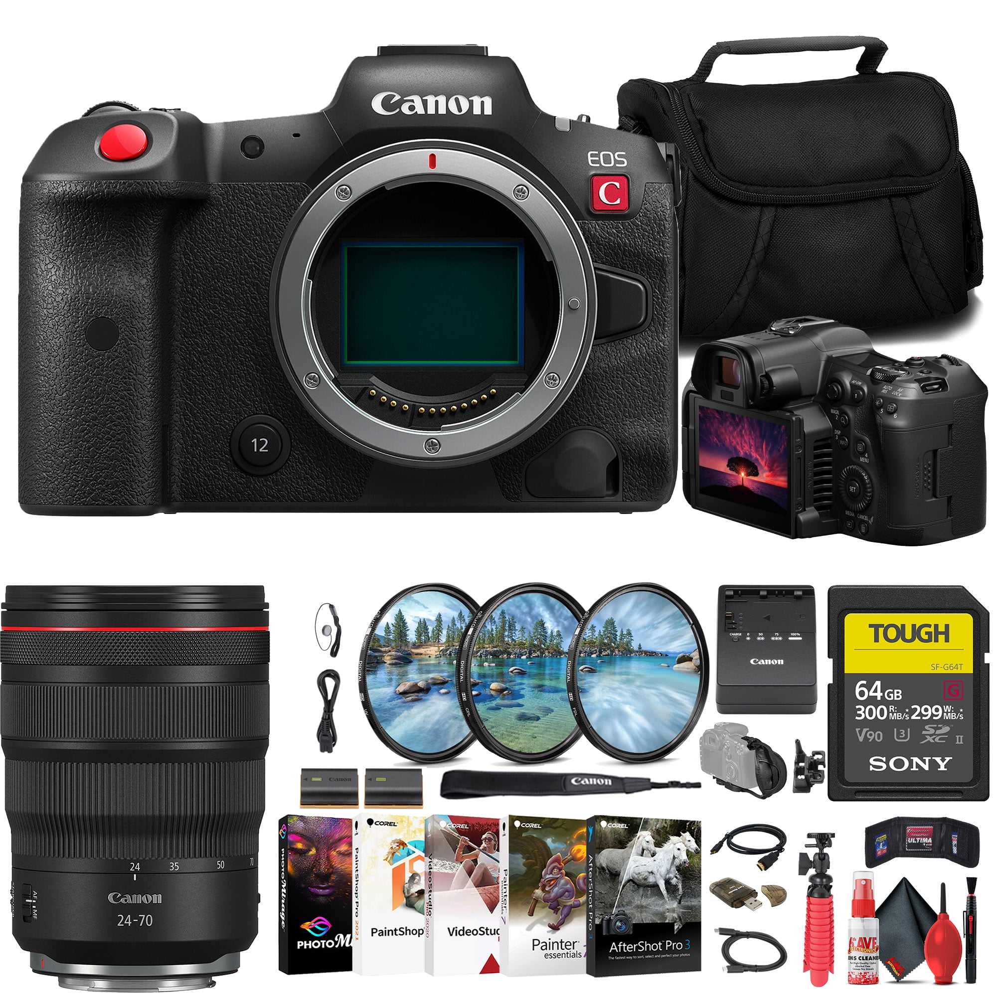 Canon EOS R5 C Mirrorless Cinema Camera 5077C002 Canon 24-70mm Lens ...