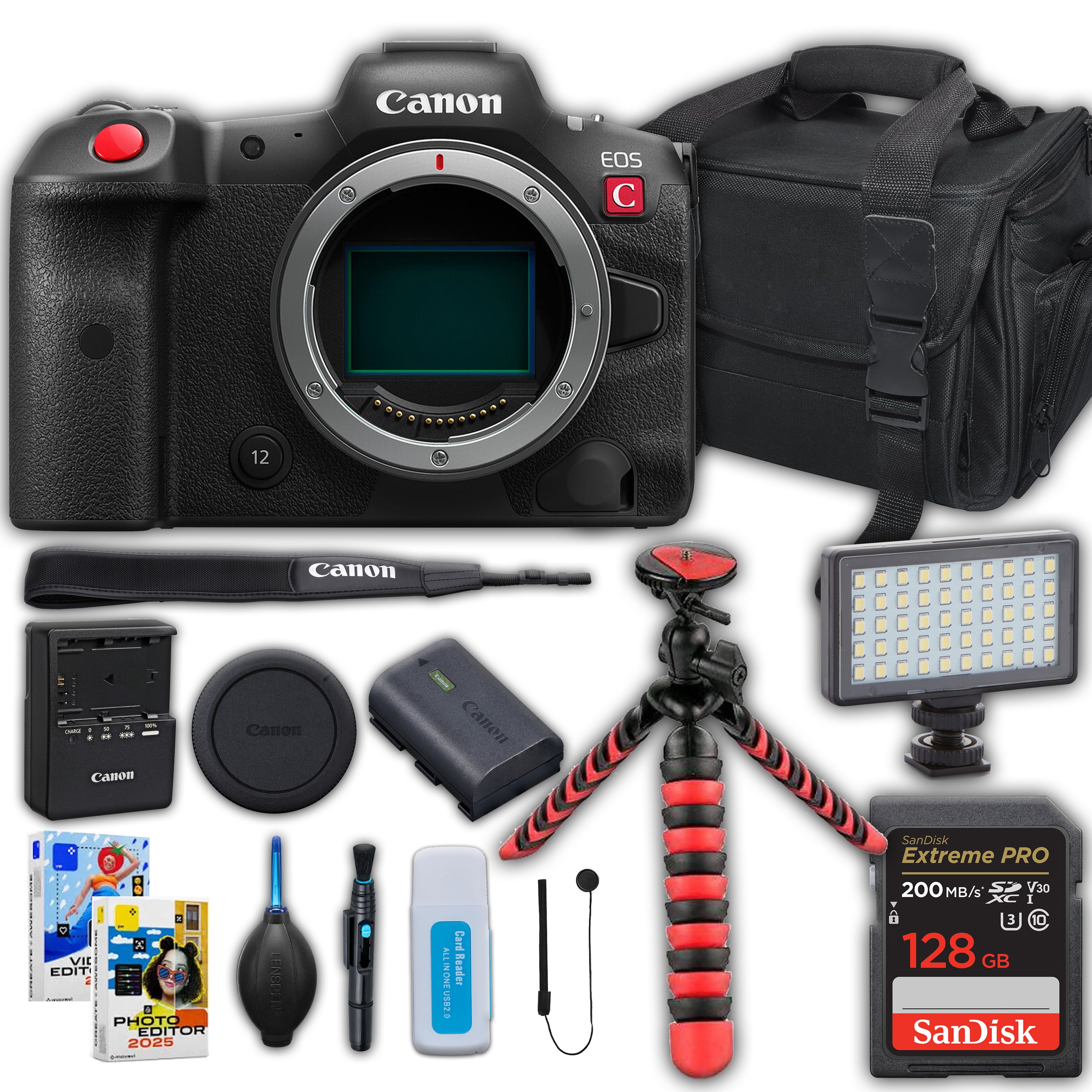 Canon EOS R5 C Mirrorless Cinema Camera Body Only + SanDisk Extreme Pro ...