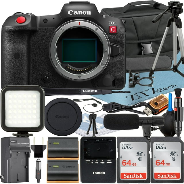Canon EOS R5 C Mirrorless Cinema Camera (Body) with 2 Pack SanDisk 64GB ...