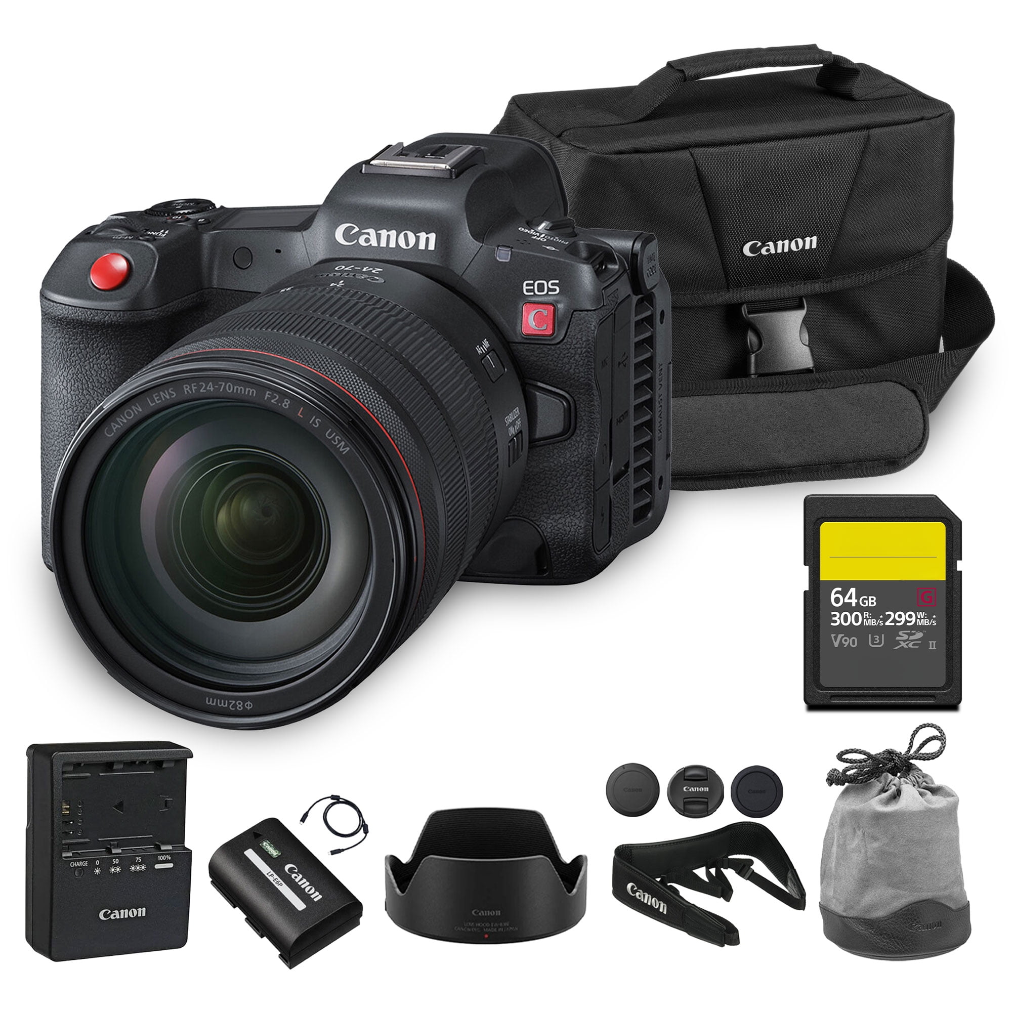 Canon EOS R5 C Mirrorless Cinema Camera Kit with RF 24-70mm f/2.8 Lens ...