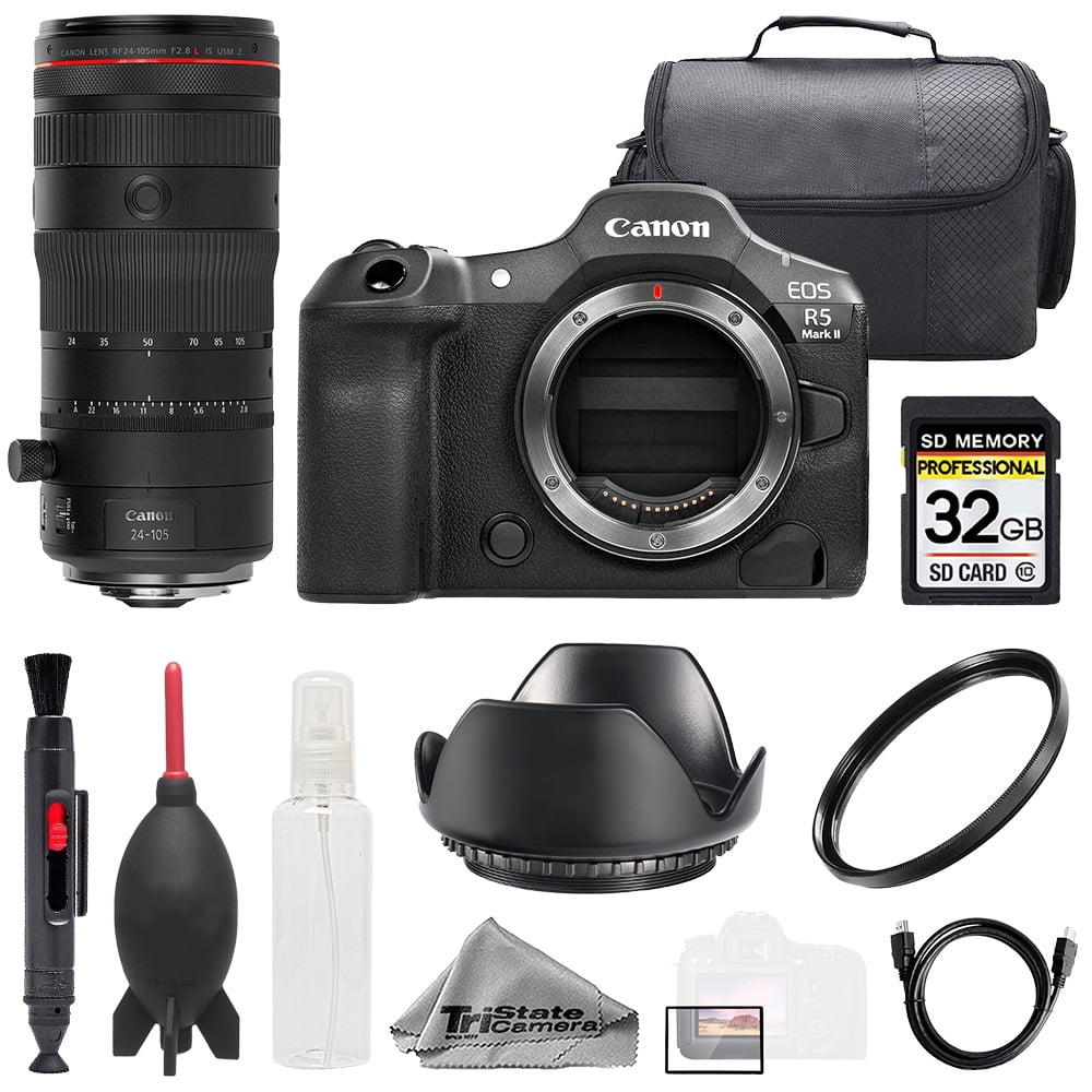Canon EOS R5 II Camera + 24-105mm f/2.8 L IS USM Z Lens +32GB + Bag+ UV ...