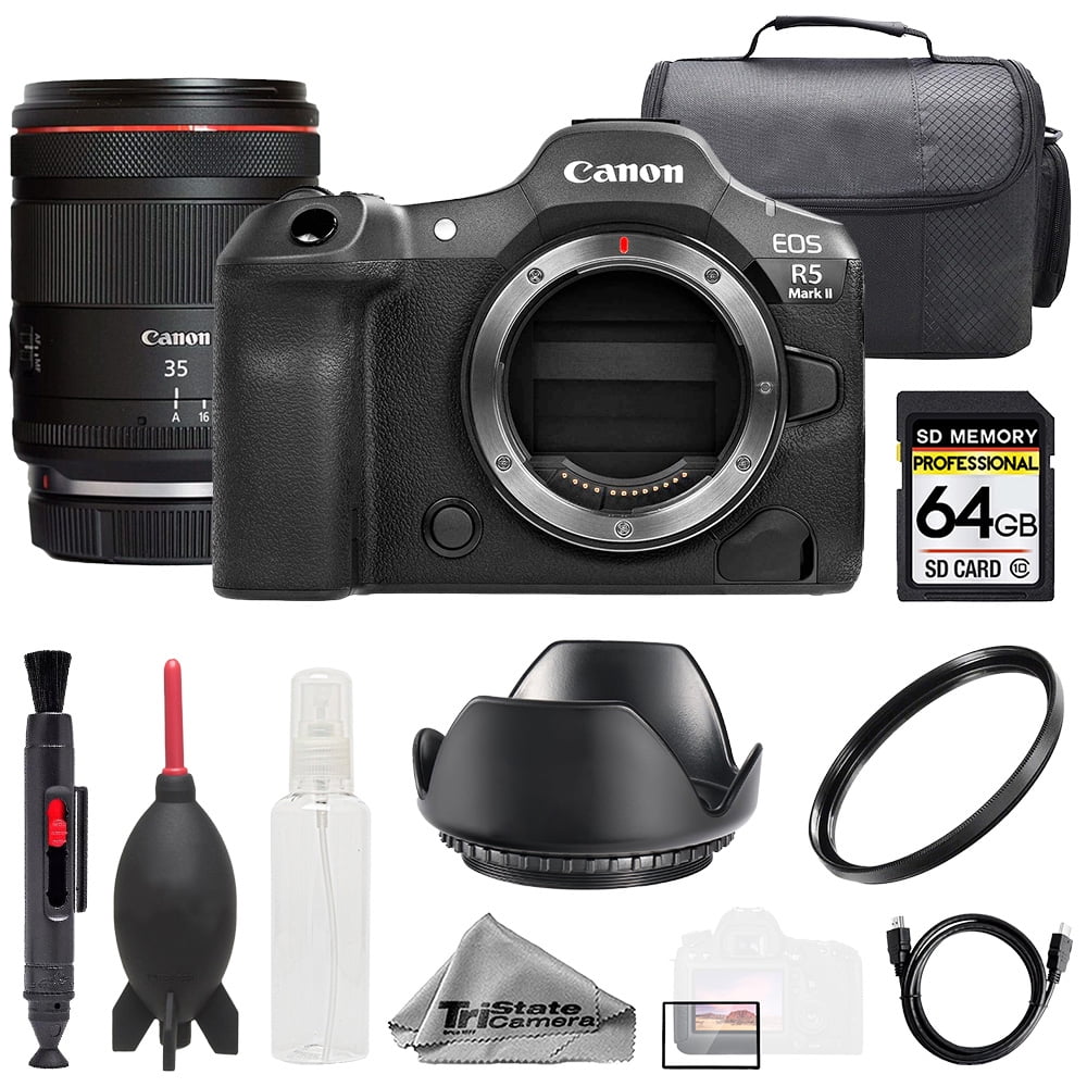 Canon EOS R5 II Camera + 35mm f/1.4 L VCM Lens +64GB + Bag+ UV Filter ...