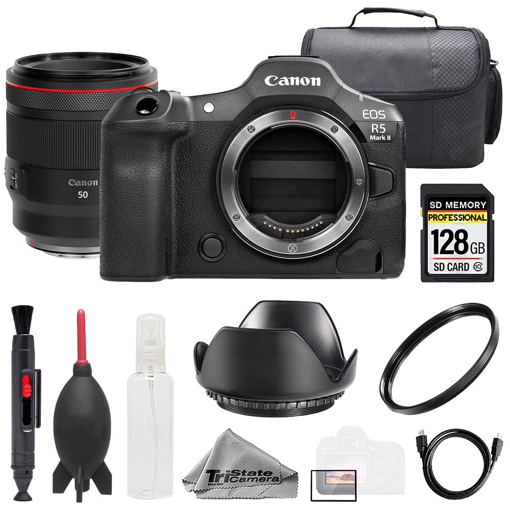Canon EOS R5 II Camera + 50mm f/1.2 L USM Lens +128GB+ Bag+ UV Filter ...