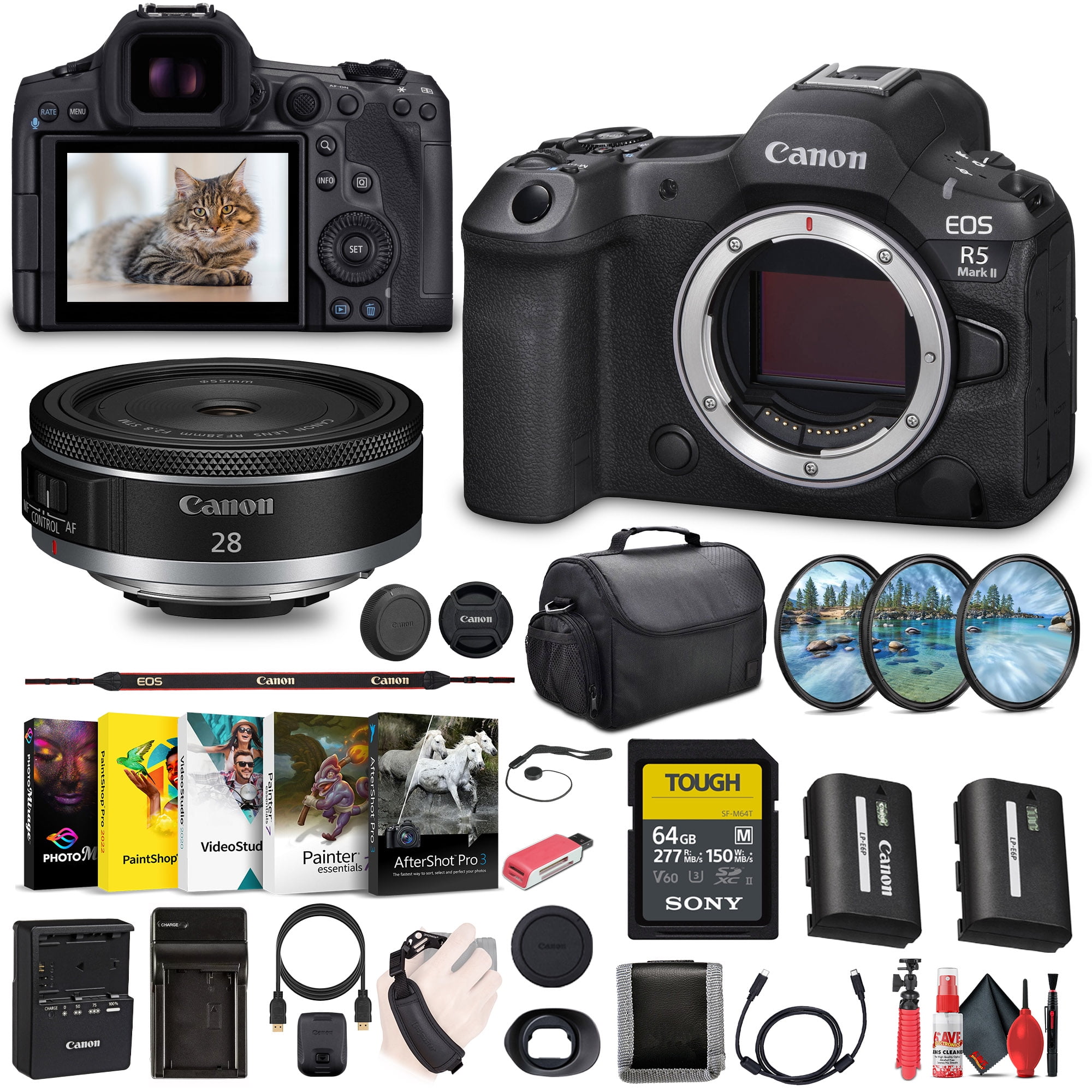 Canon EOS R5 Mark II Mirrorless Camera, 45MP, Full-Frame Hybrid Camera ...