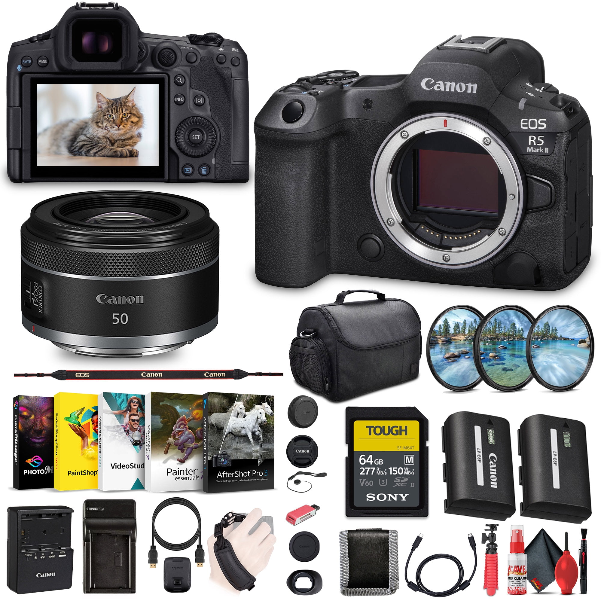 Canon EOS R5 Mark II Mirrorless Camera, 45MP, Full-Frame Hybrid Camera ...