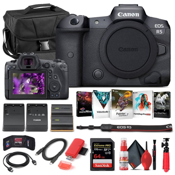 Canon EOS R5 Professional Full Frame Mirrorless Camera Body Only ...