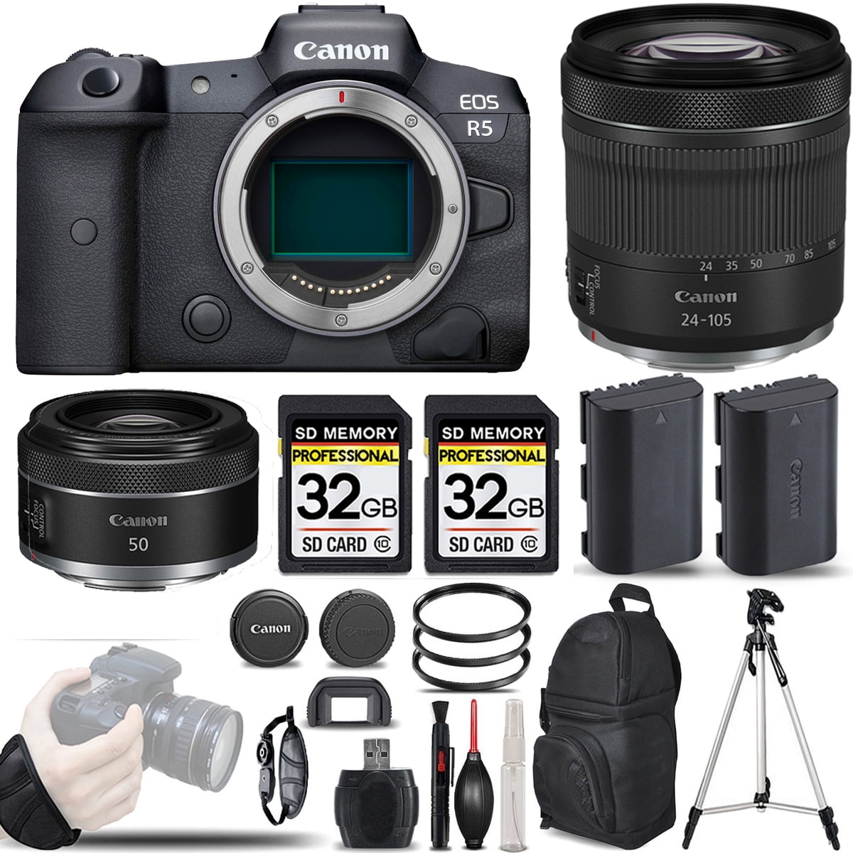 Canon EOS R5 Mirrorless SLR Camera + Canon 24-105mm f/4-7.1 Lens ...