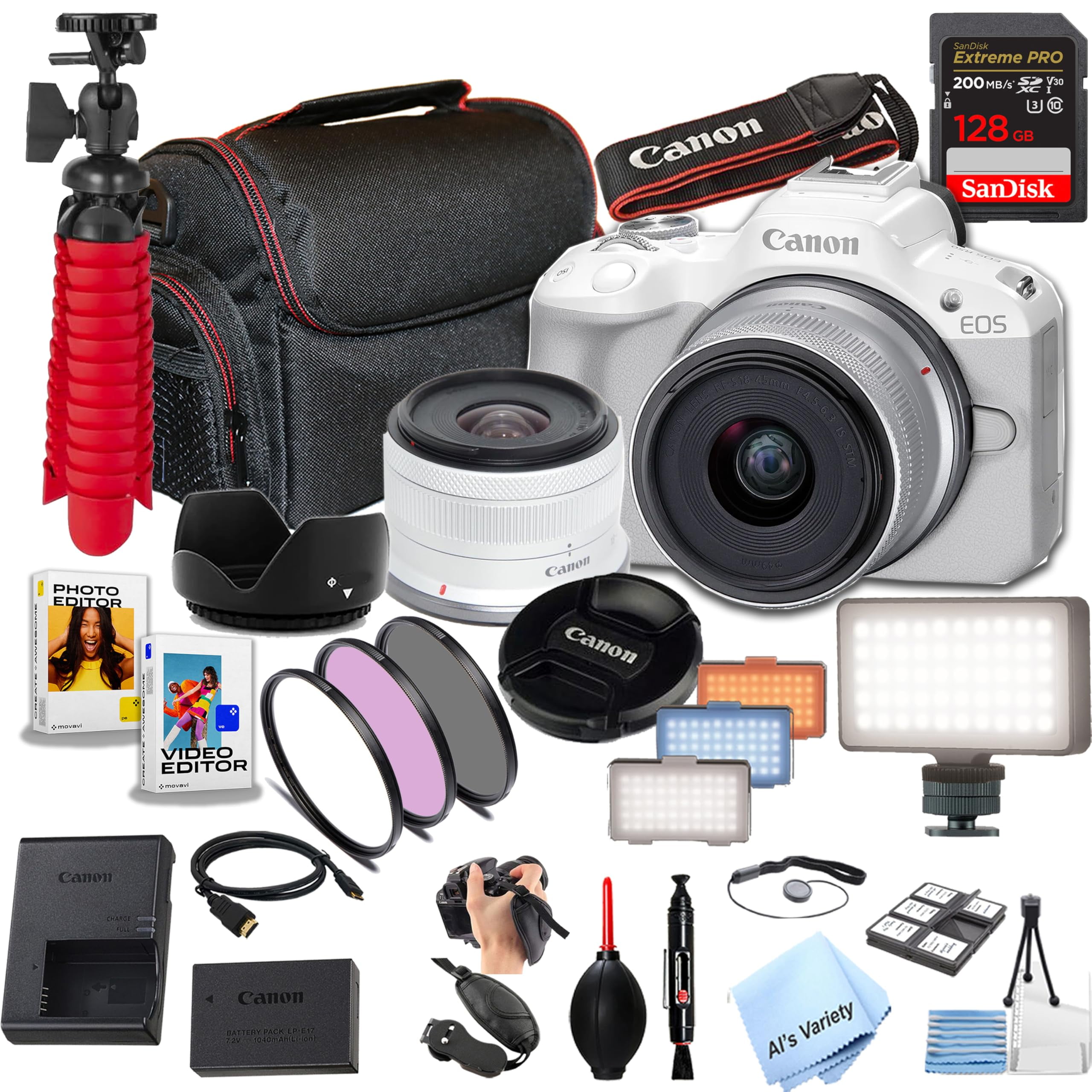 Canon EOS R50 24.2MP APS-C CMOS Sensor Mirrorless Camera with 18-45mm ...