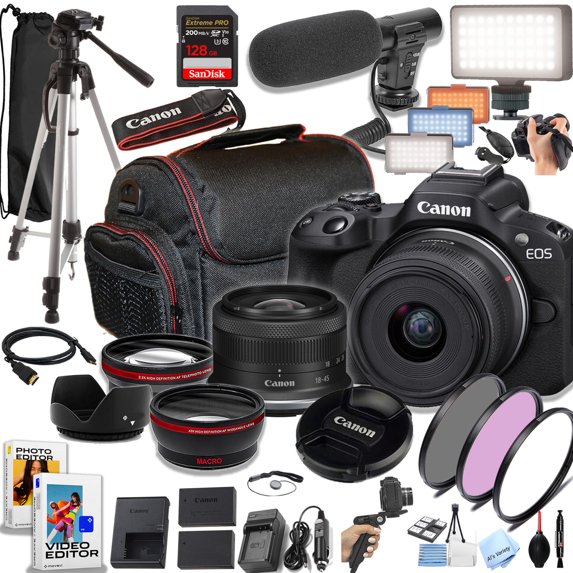 Canon EOS R50 24.2MP APS-C CMOS Sensor Mirrorless Camera with 18-45mm ...