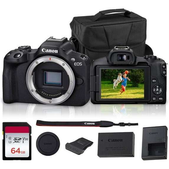 Canon EOS R50 Mirrorless Camera | 24.2MP APS-C, 4K 30p Video, Dual ...