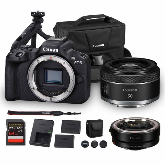 Canon EOS R50 Mirrorless Camera | 24.2MP APS-C, 4K 30p Video, Dual ...