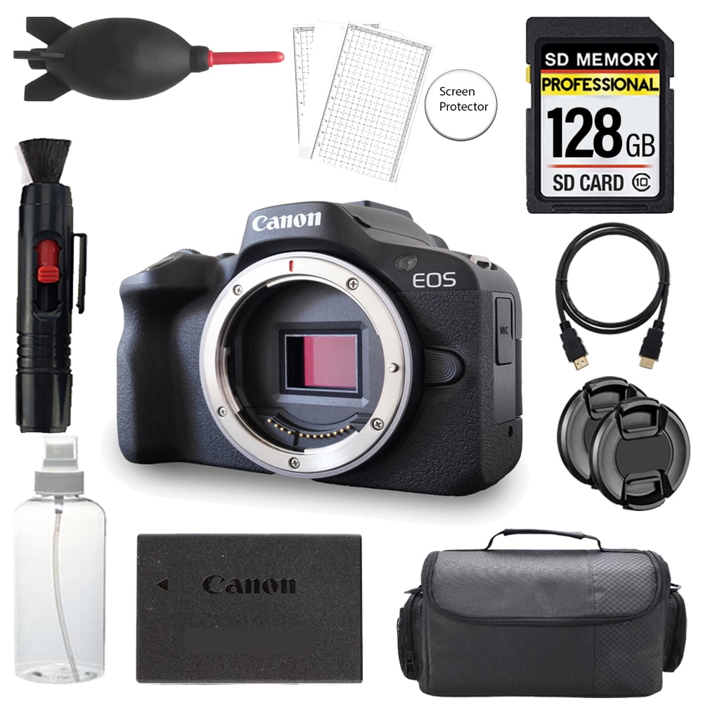 Canon EOS R50 (Body) + 128GB + Bag+ Screen Protector- Basic Kit ...