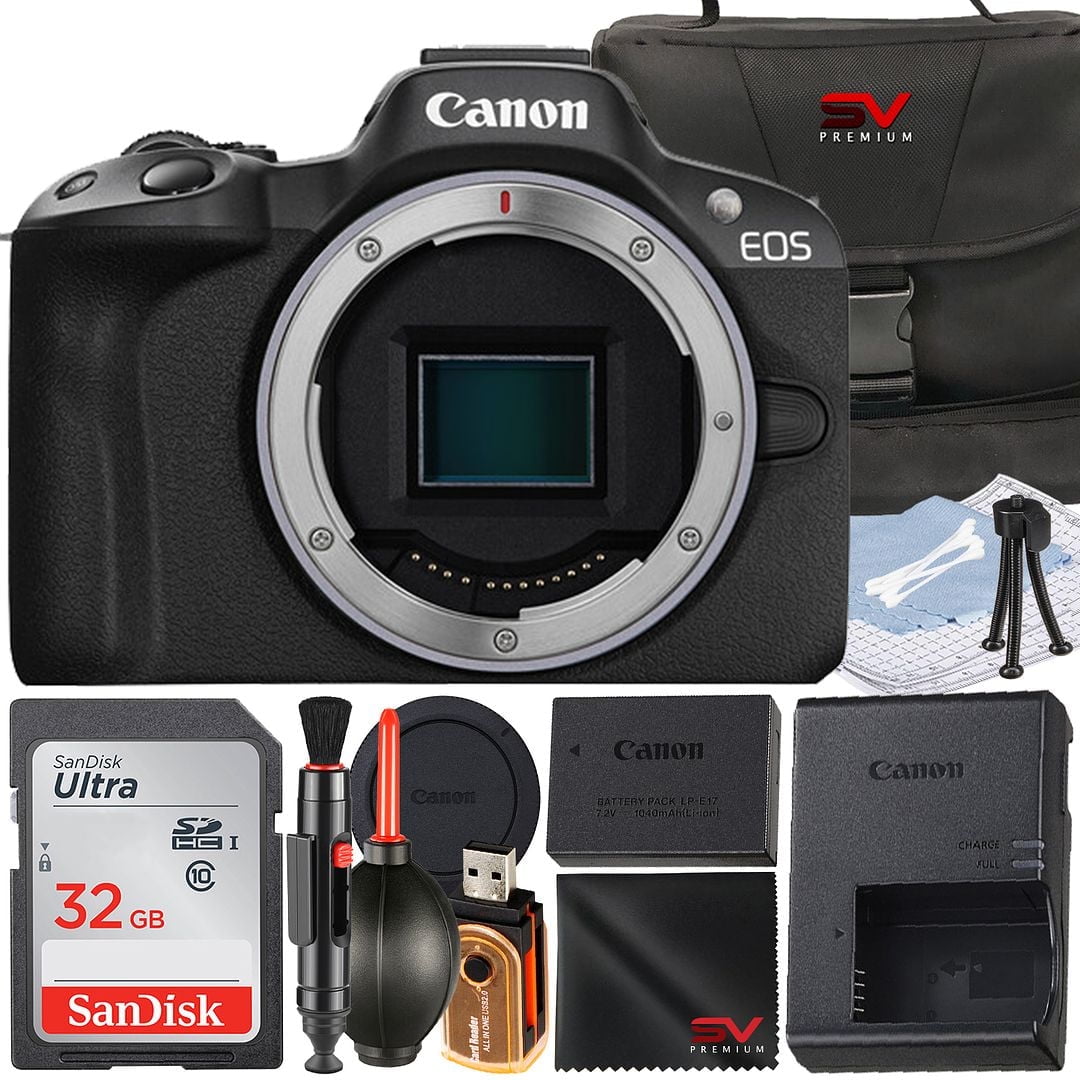 Canon EOS R50 Mirrorless Camera (Body Only) with SanDisk 32GB Memory ...