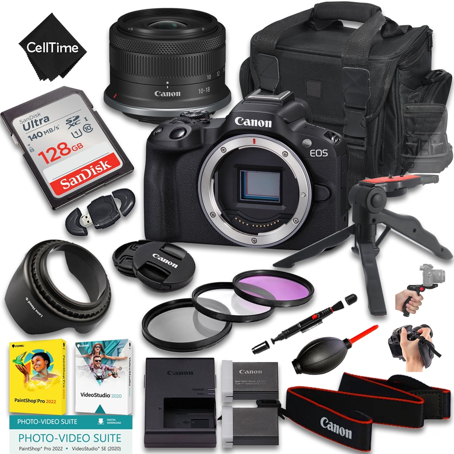 Canon EOS R50 Mirrorless Camera with RF-S 10-18mm f/4.5-6.3 IS STM Lens ...