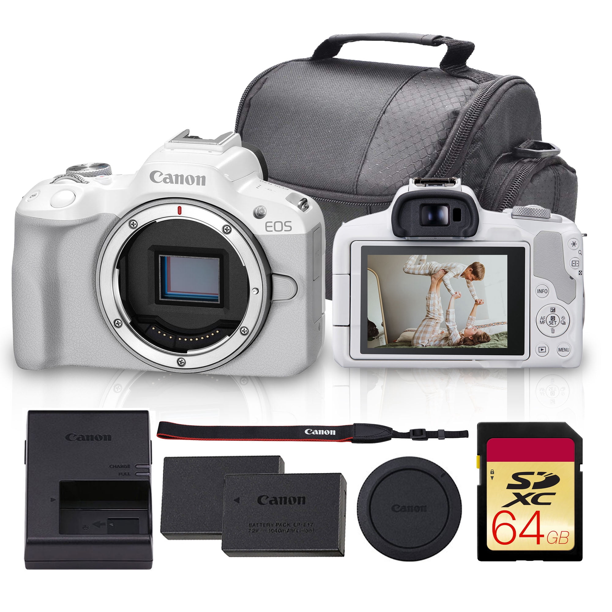Canon EOS R50 Mirrorless Camera (White) Bundle | 24.2MP APS-C Sensor ...