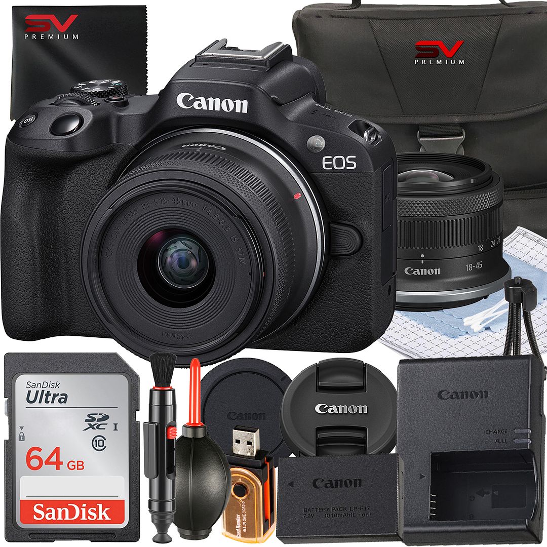 Canon EOS R50 Mirrorless Vlogging Camera (Body Only/White), RF Mount ...