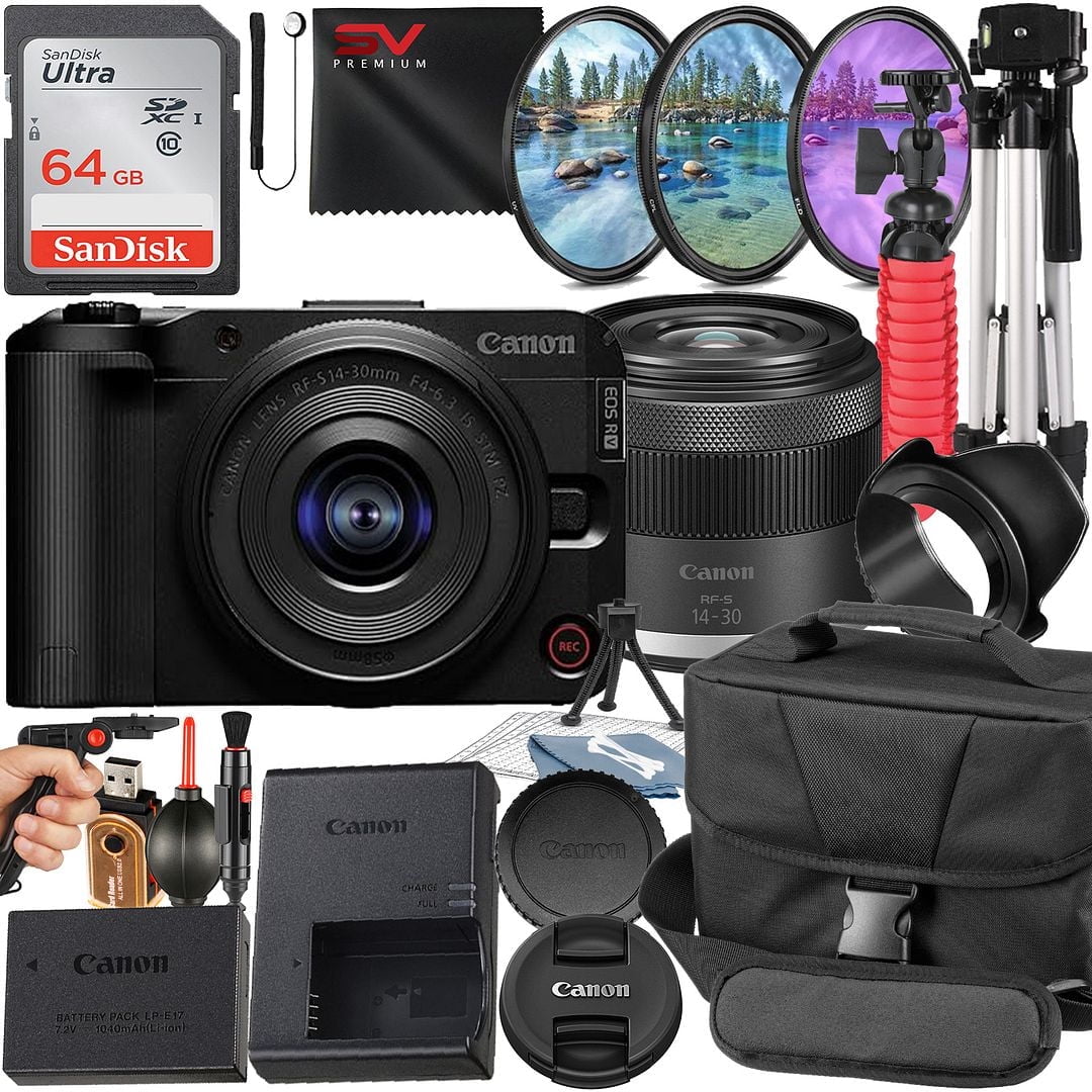 Canon EOS R50 V Mirrorless Camera with 14-30mm PowerZoom Lens + SanDisk ...
