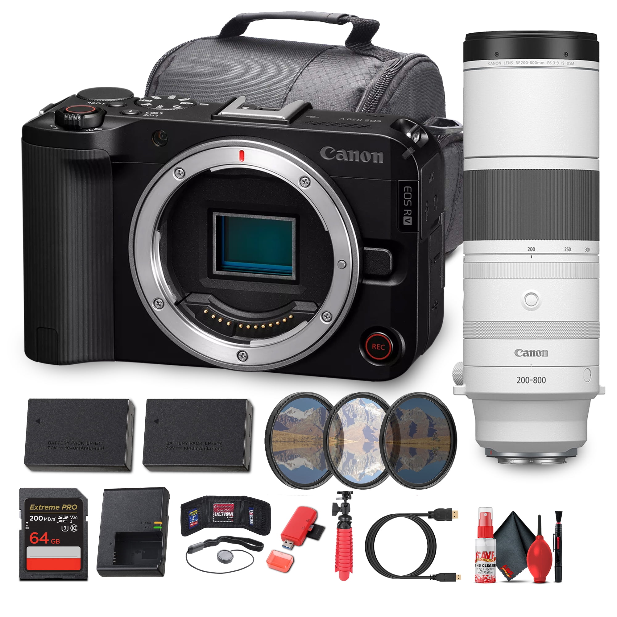 Canon EOS R50 V Mirrorless Camera | 24.2MP APS-C Sensor | 4K60p | Dual ...