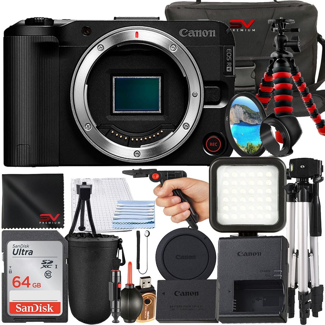 Canon EOS R50 V Mirrorless Camera (Body Only) with SanDisk 64GB Memory ...