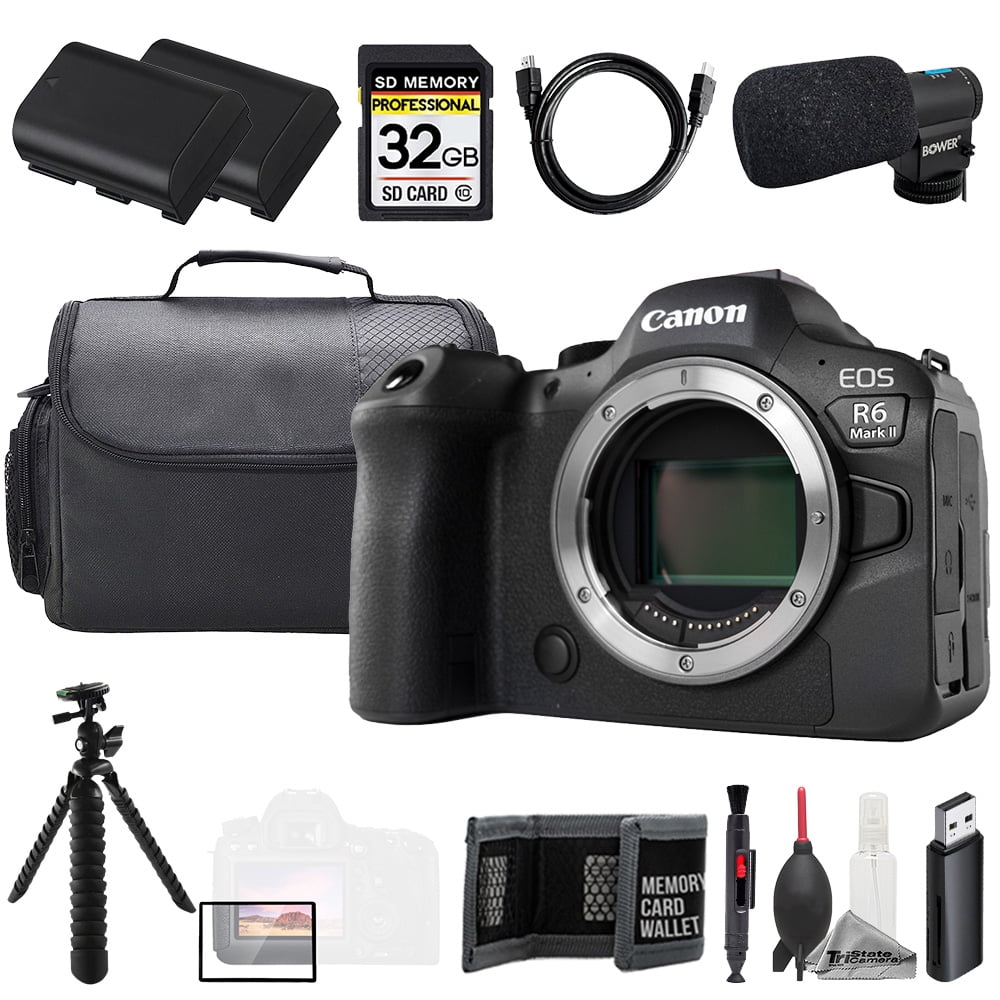 Canon EOS R6 II (Body) + Mic + 32GB + Extra Battery+ Tripod- Accessory ...