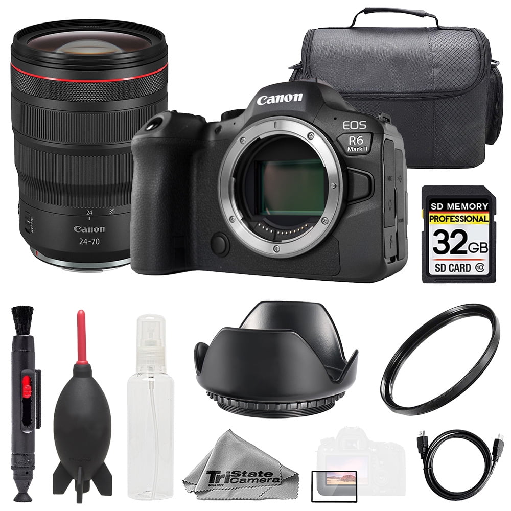 Canon EOS R6 II Camera + RF 24-70mm f/2.8L IS USM Lens +32GB + Bag+ UV ...