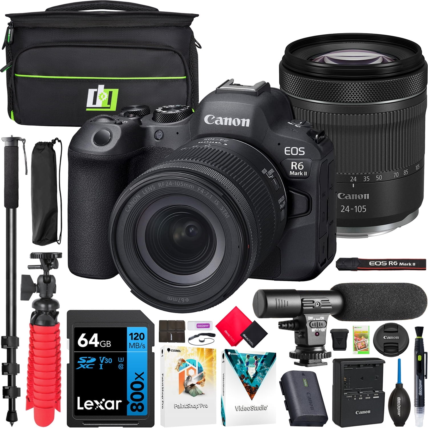 Restored Canon EOS R6 Mark II Full Frame Mirrorless Camera Body with RF ...
