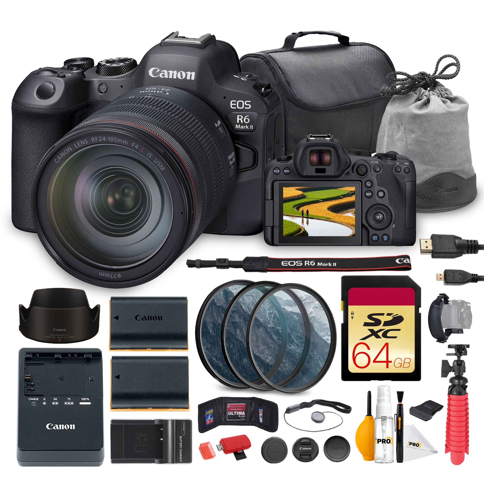 Canon EOS R6 Mark II Mirrorless Camera with 24-105mm f/4L IS USM Lens ...