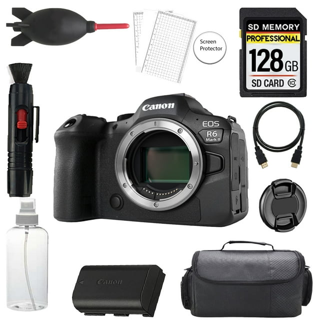 Canon EOS R6 Mark II Full Frame Mirrorless Camera Body Bundle Set with ...