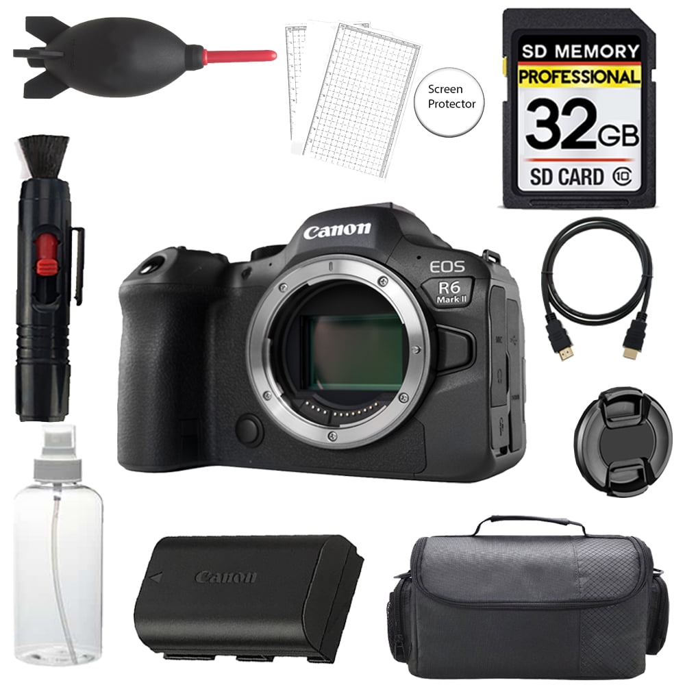 Canon EOS R6 Mark II Mirrorless Camera (Body) 5666C002 + 32GB + Bag ...