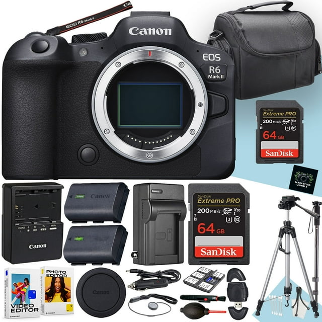 Canon EOS R6 Mark II Mirrorless Camera (Body Only) + 128 GB Memory ...