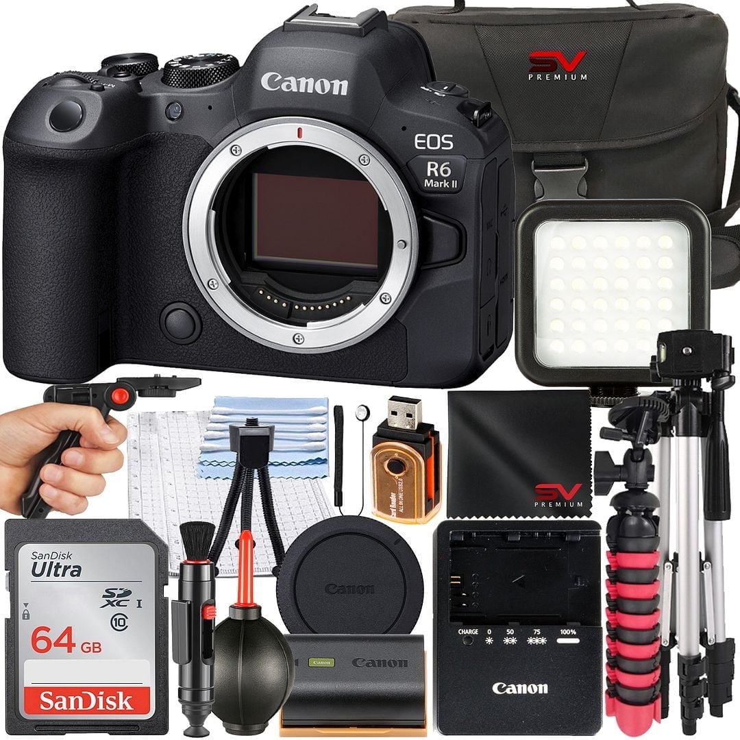 Canon EOS R6 Mark II Mirrorless Camera (Body Only) with SanDisk 64GB ...