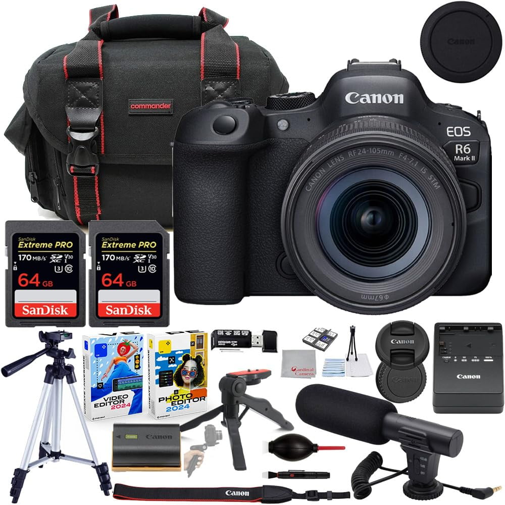 Canon EOS R6 Mark II Mirrorless Camera with RF 24-105mm STM Lens Bundle ...