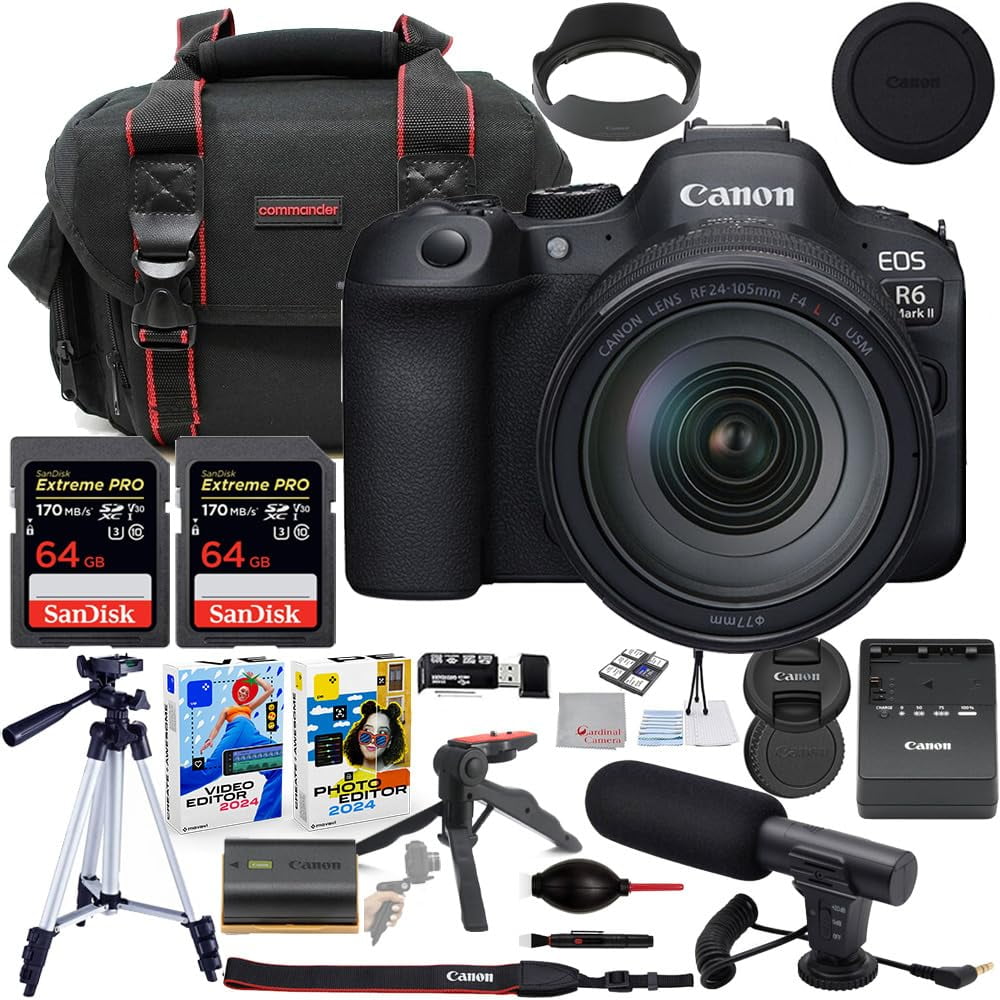 Canon EOS R6 Mark II Mirrorless Camera with RF 24-105mm USM Lens Bundle ...