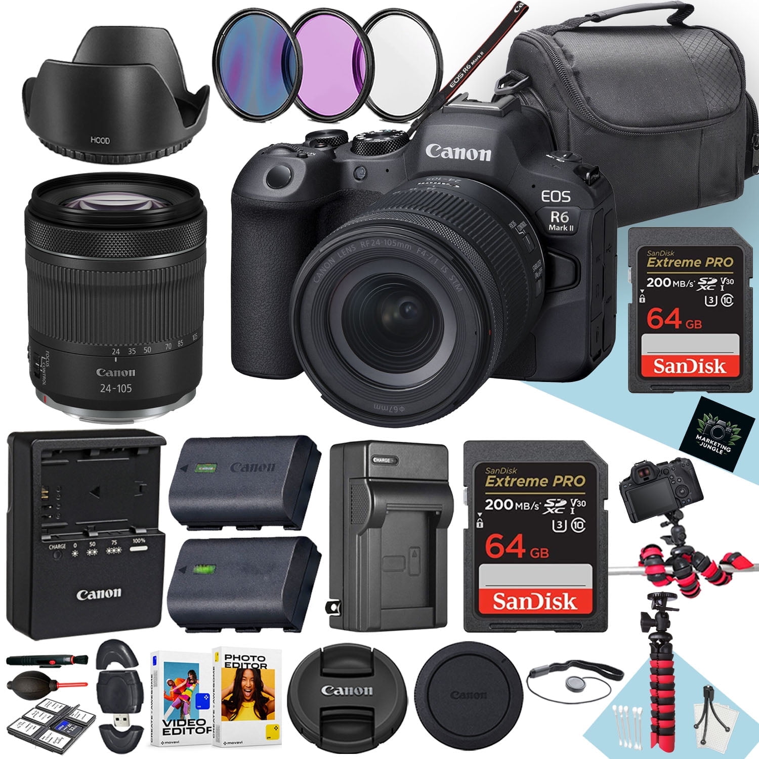 Canon EOS R6 Mark II Mirrorless Camera With 24-105mm f/4-7.1 IS STM ...