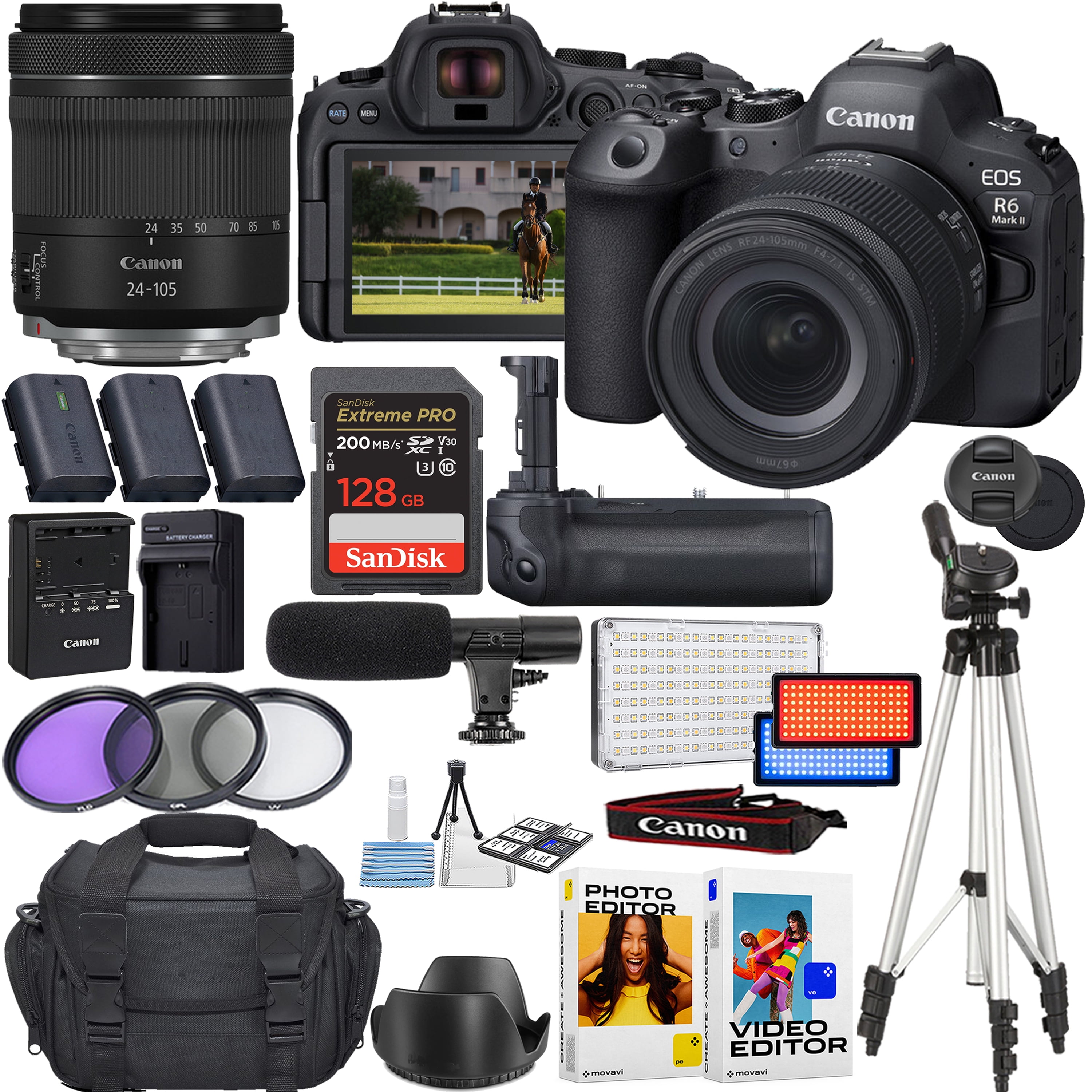 Canon EOS R6 Mark II Mirrorless Camera w/ RF 24-105mm f/4-7.1 IS STM ...