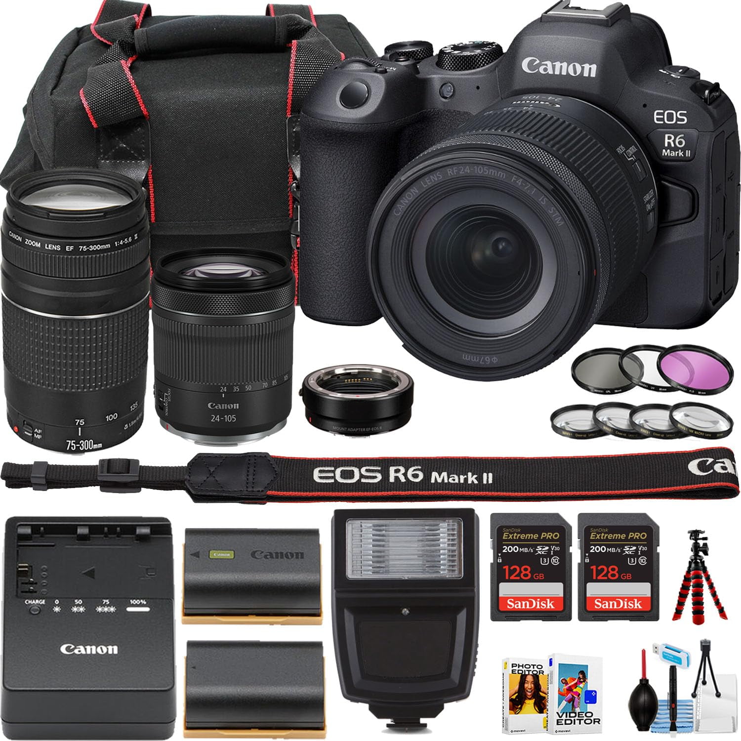 Canon EOS R6 Mark II Mirrorless Camera w/RF 24-105mm f/4-7.1 is STM ...