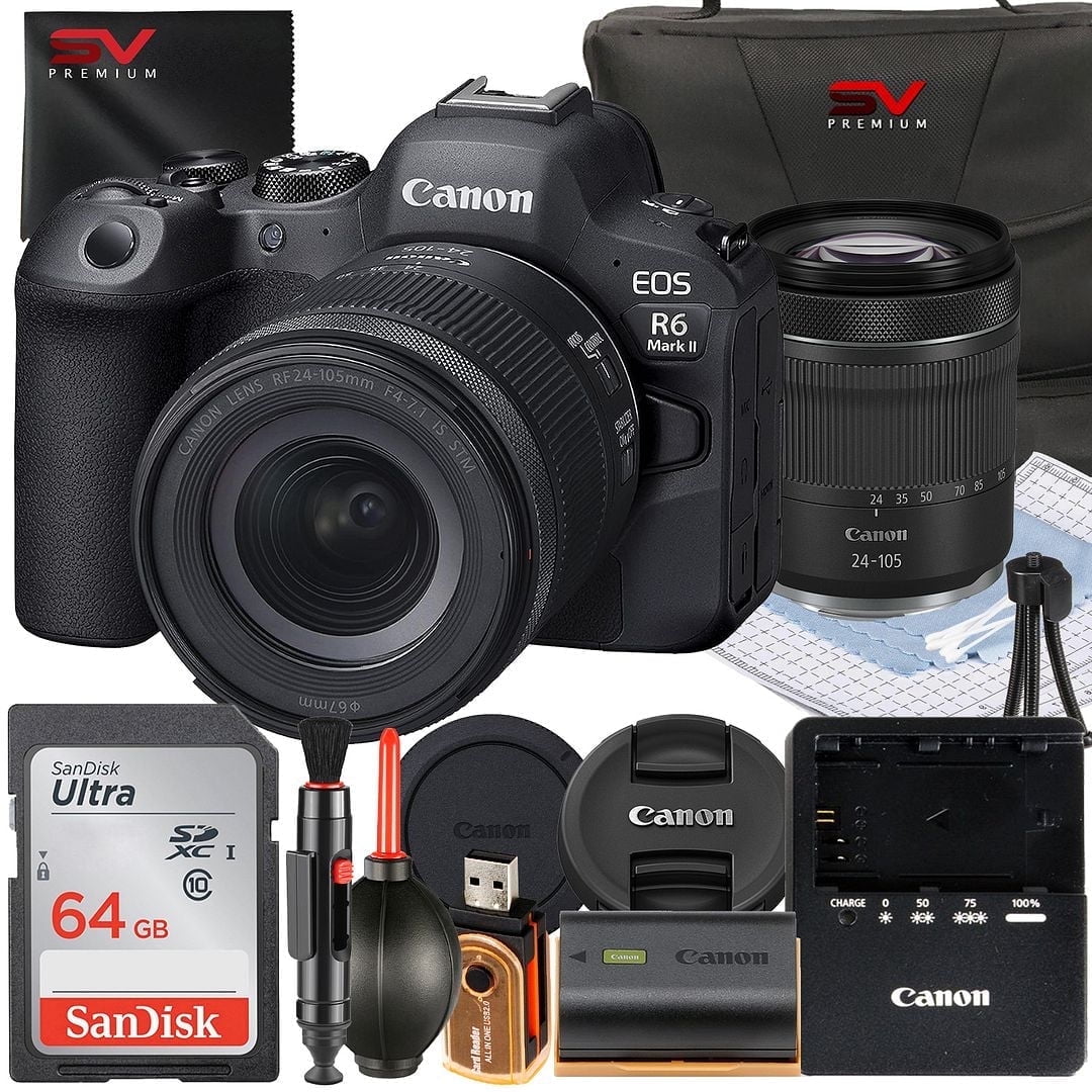 Canon EOS R6 Mark II Mirrorless Camera with RF 24-105mm IS STM Lens ...