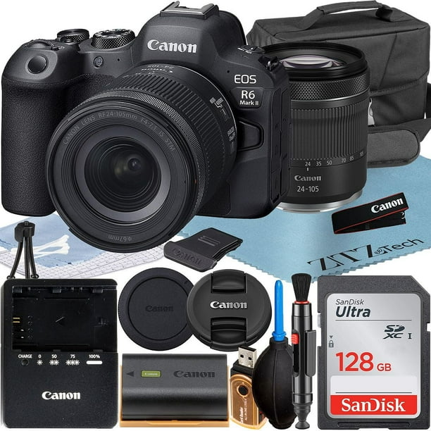 Canon EOS R6 Mark II Mirrorless Camera with RF 24-105mm Lens + SanDisk ...