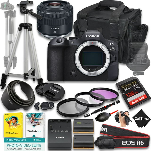 Canon EOS R6 Mark II Mirrorless Camera with RF 35mm f/1.8 Macro IS STM ...