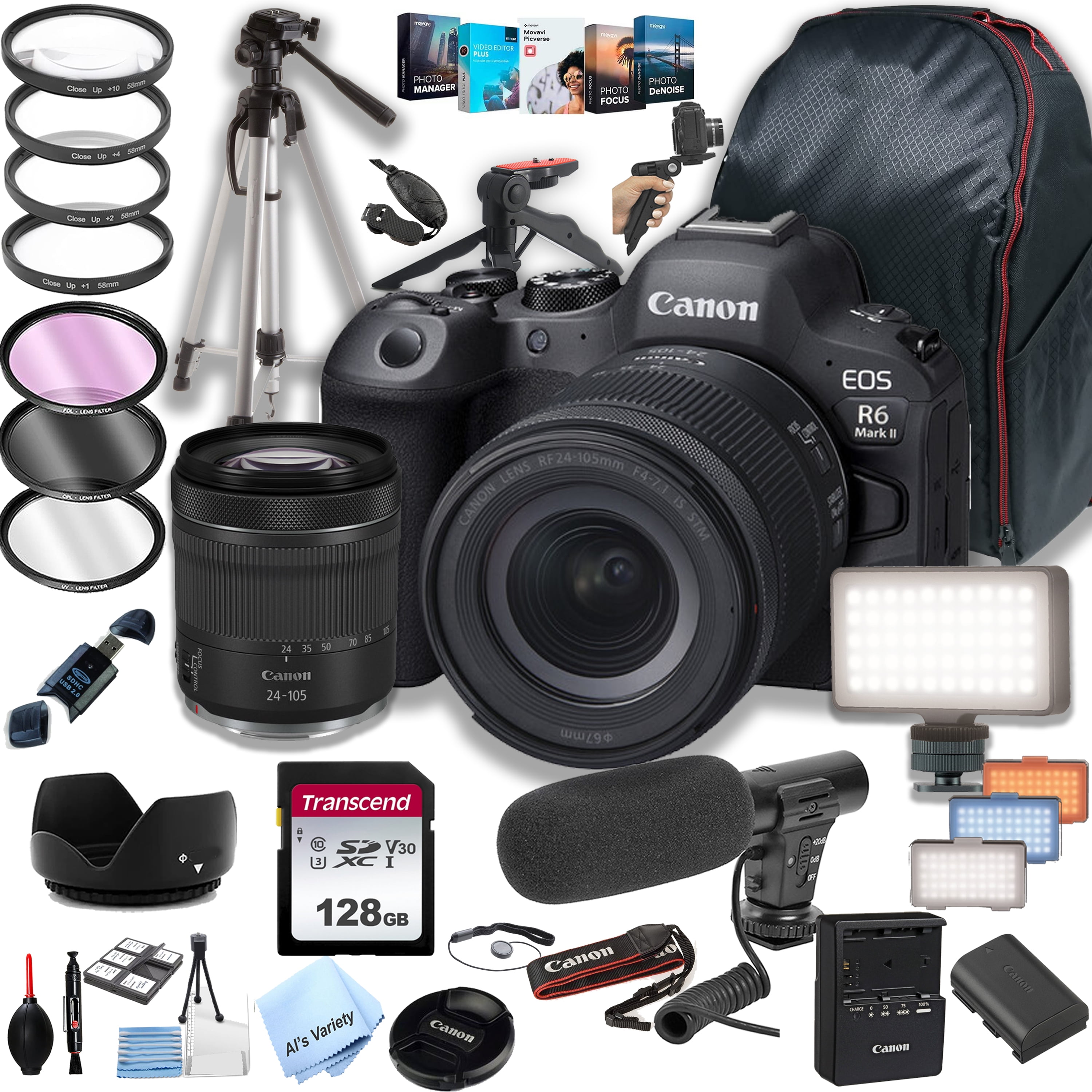 Canon EOS R6 Mark II Mirrorless Digital Camera with RF 24-105mm f/4-7.1 ...