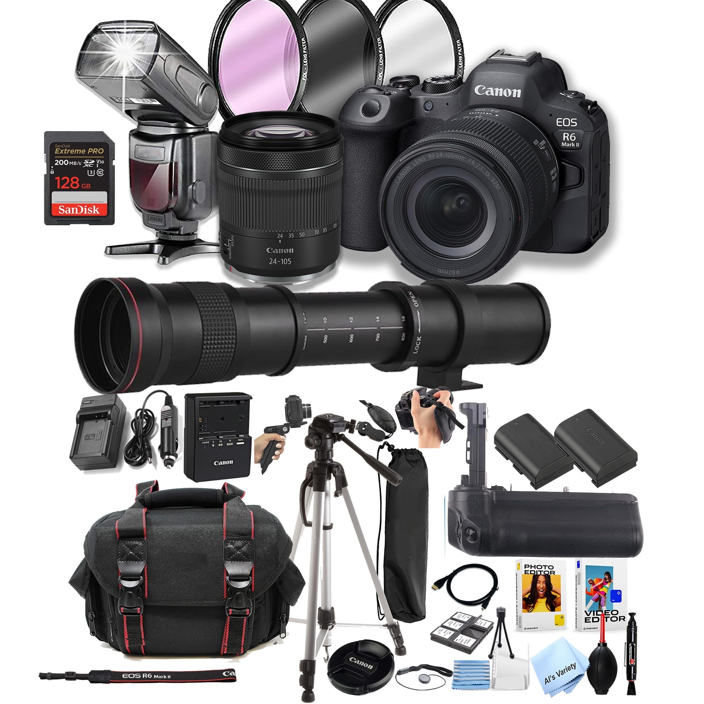 Canon EOS R6 Mark II Mirrorless Digital Camera with RF 24-105mm f/4-7.1 ...