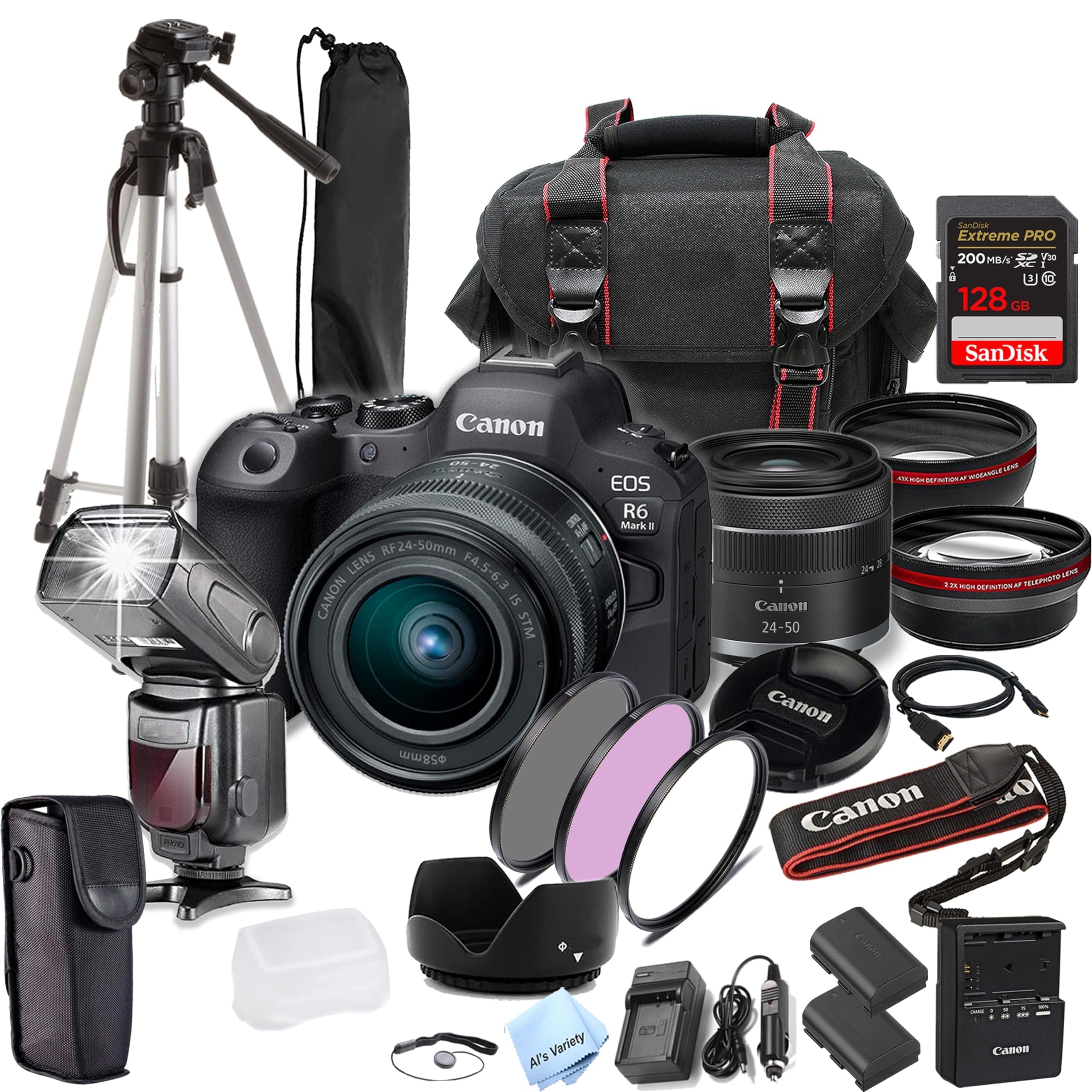 Canon EOS R6 Mark II with 24-50mm, 24.2 MP Digital Camera, Black ...