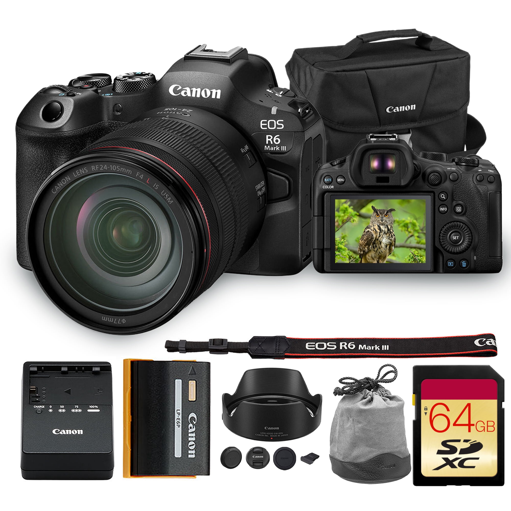 Canon EOS R6 Mark III Mirrorless Camera with 24-105mm f/4L IS USM Lens ...