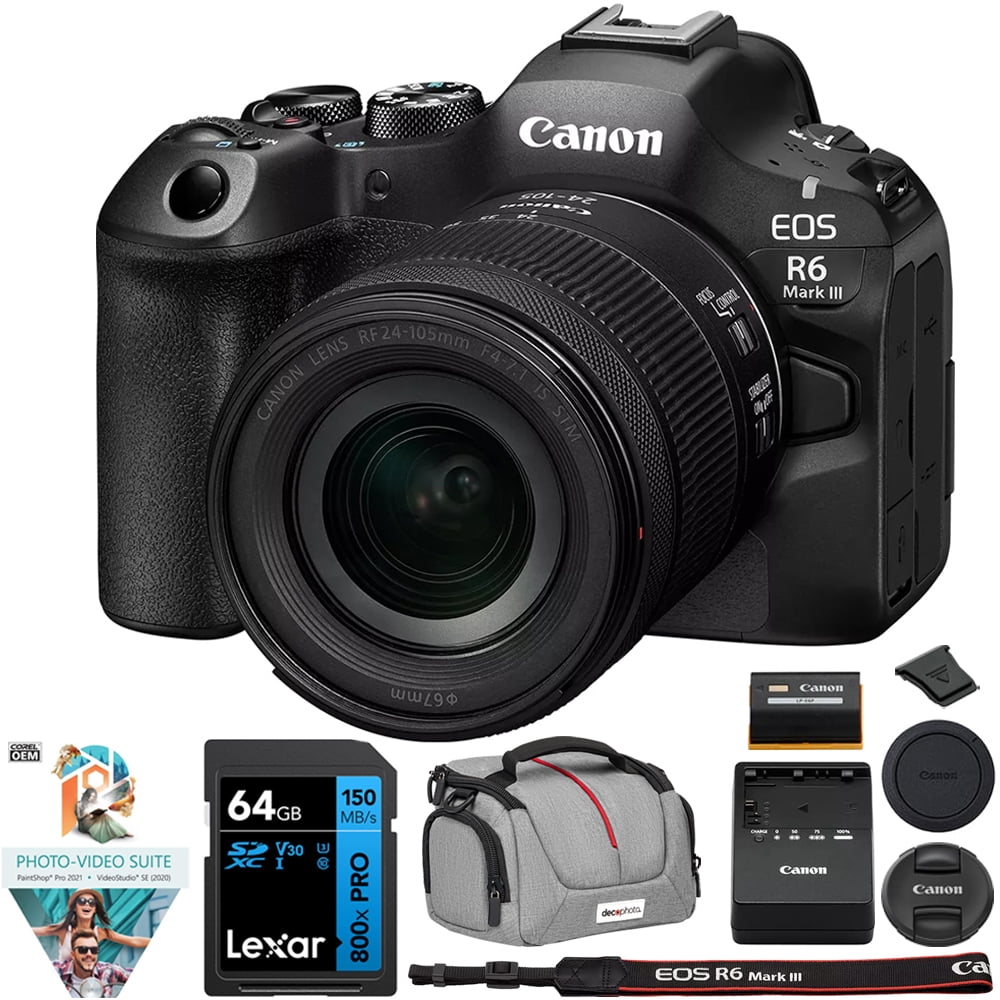Canon EOS R6 Mark III Mirrorless Camera with RF24-105mm F4-7.1 IS STM ...