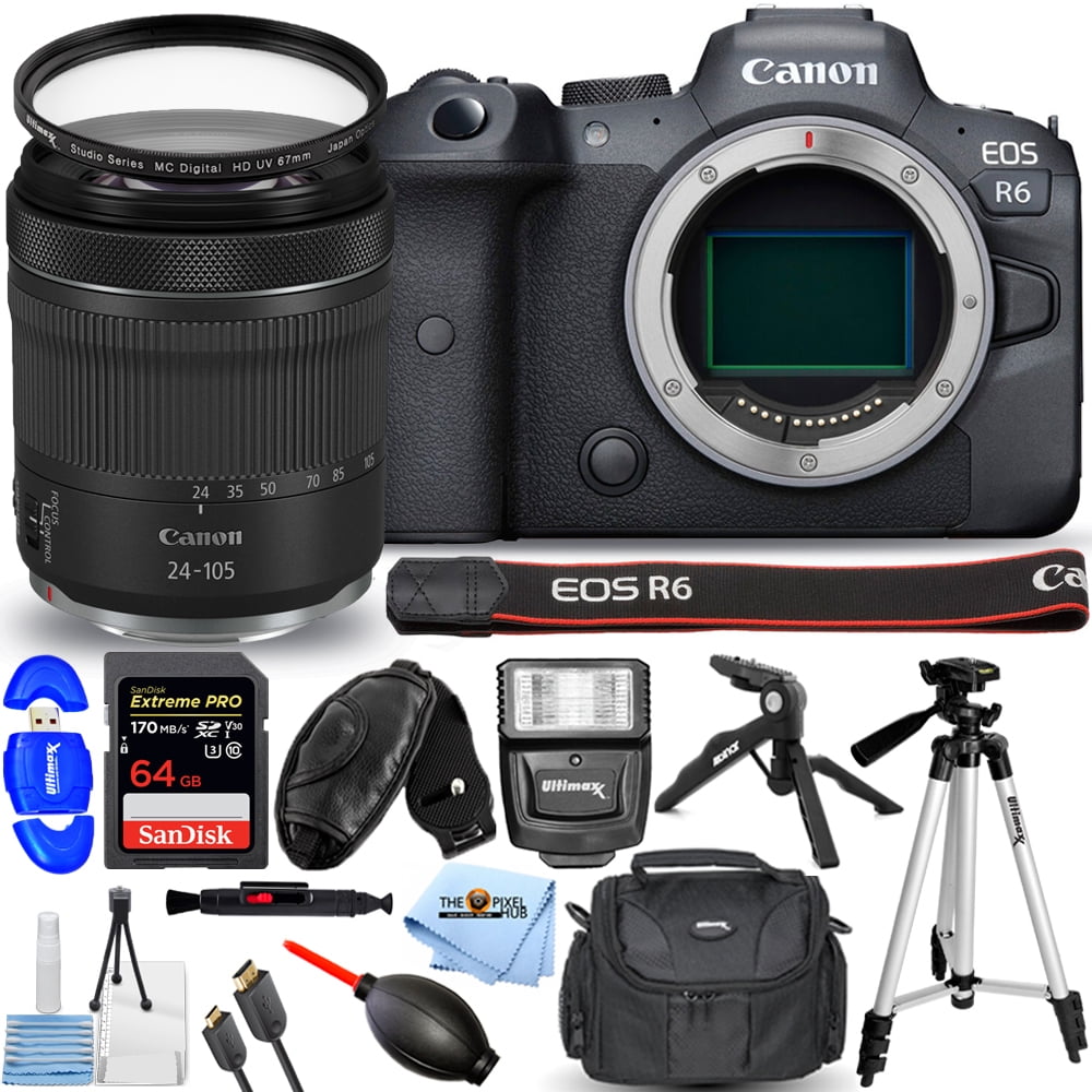 Canon EOS R6 Full Frame Mirrorless Camera with 24-105mm f/4-7.1 Lens ...