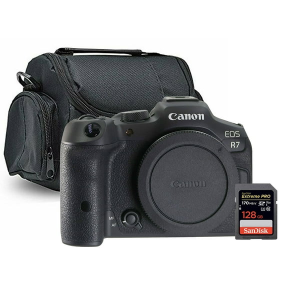 Canon EOS R7 32.5MP High Res Full Frame Mirrorless Camera + 128GB ...