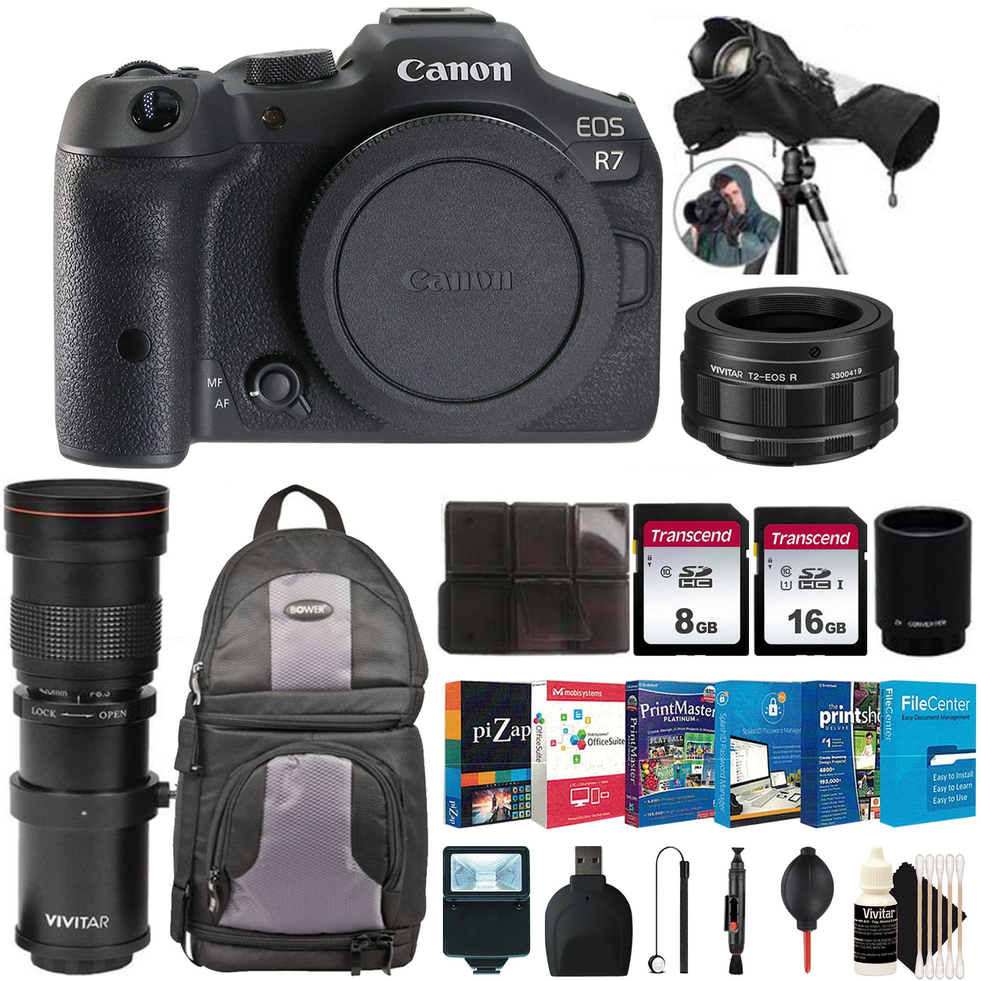 Canon EOS R7 32.5MP High Resolution Full Frame Mirrorless Camera + 420 ...