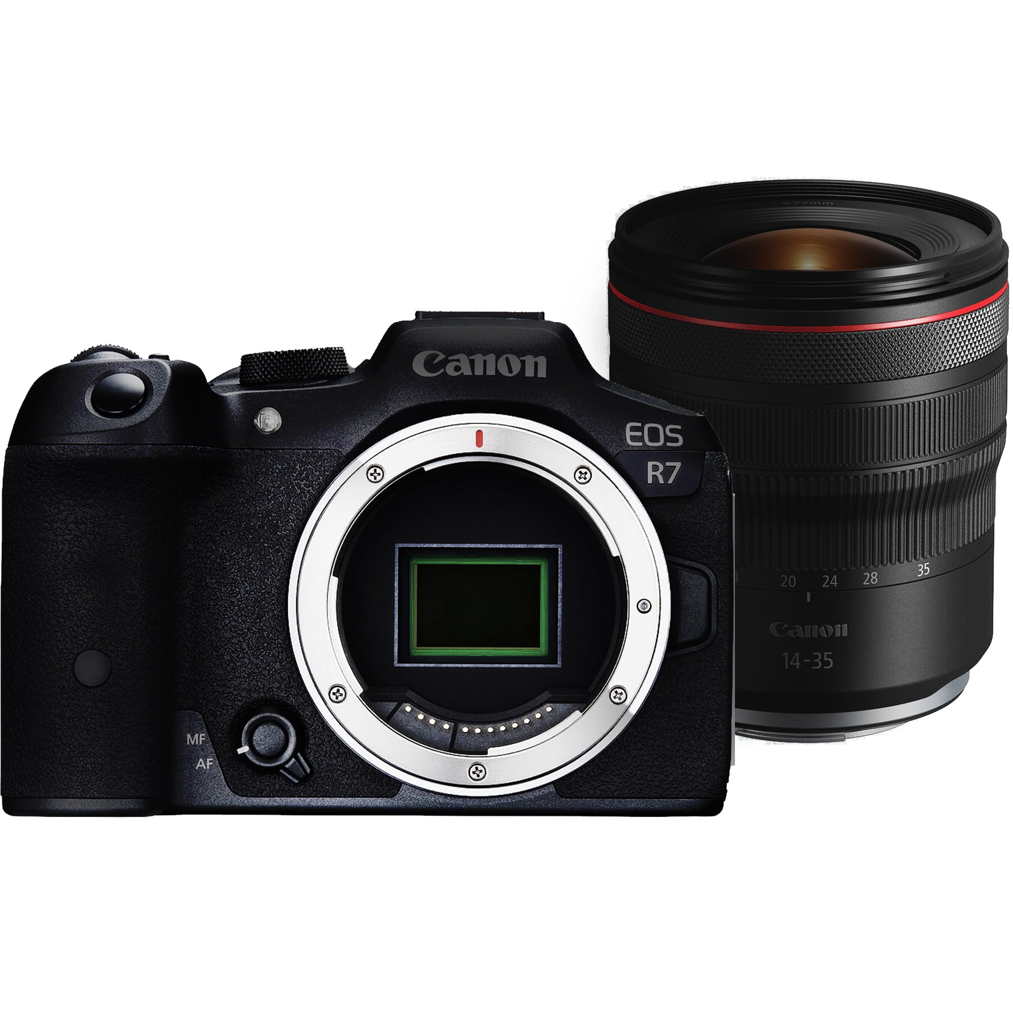 Canon EOS R7 32.5MP Mirrorless Camera with Canon RF 14-35mm f/4 L IS ...
