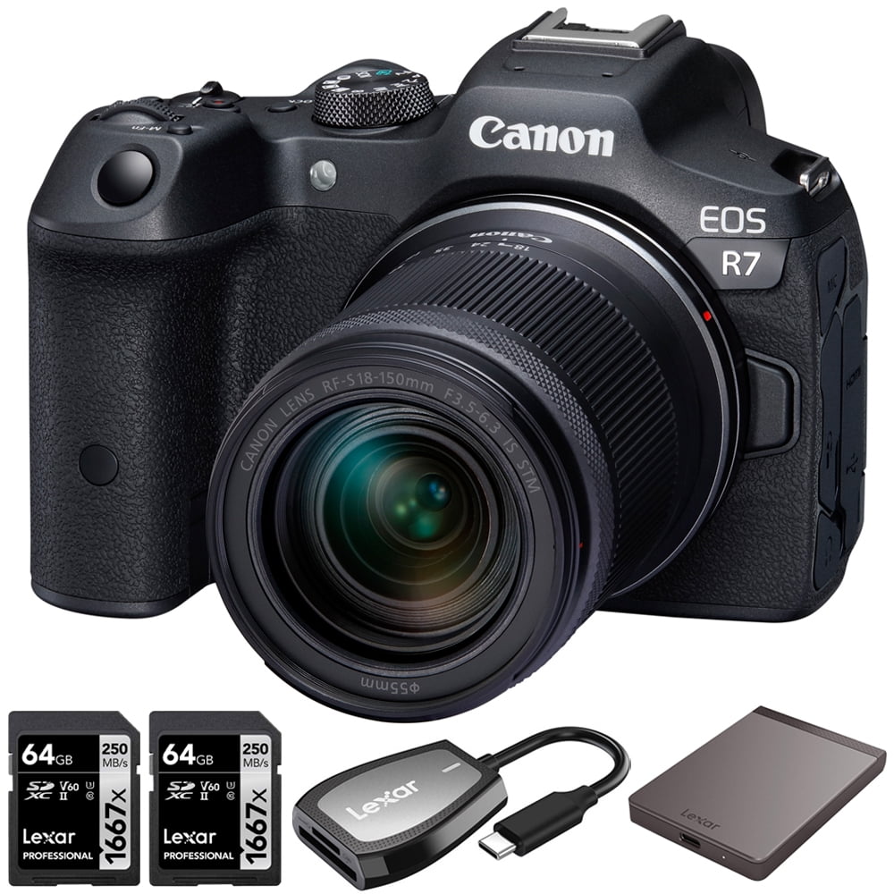 Canon EOS R7 Camera w/ 18-150MM IS STM Lens + 1TB Portable SSD + 2x ...
