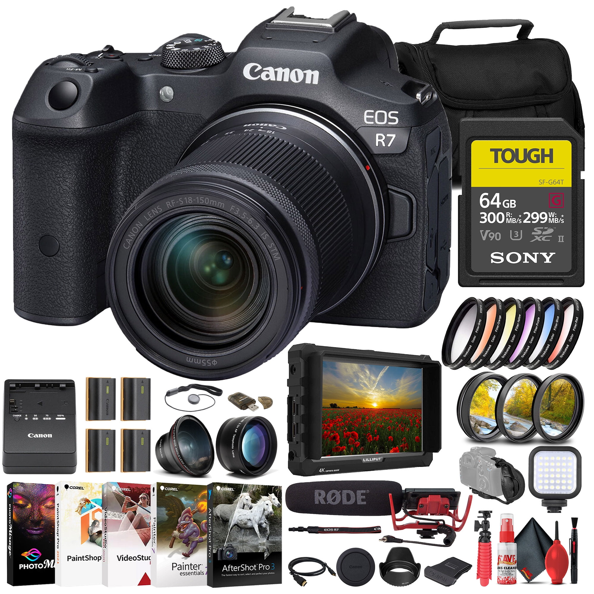 Canon EOS R7 Mirrorless Camera with 18-150mm Lens (5137C009) + 4K ...